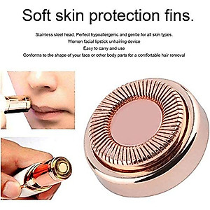 Facial Hair Remover Replacement Heads for Women, Painless Eyebrow Hair Remover Trimmer Blades, Perfect Touch and Smooth Finishing, with Cleaning Brush, As Seen ON TV