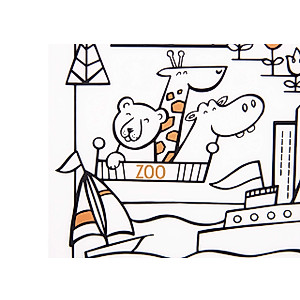 modern-twist 10 x 14 Reusable, Waterproof Coloring Mark-Mat Sheet for Kids, 100% Food-Grade Silicone, Pack of 1, Seattle