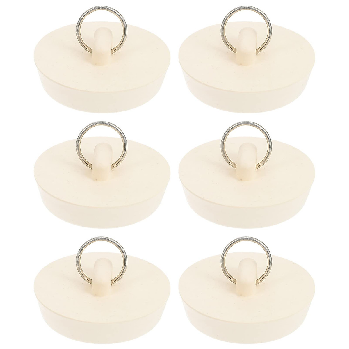 POPETPOP Rubber Sink Stoppers 6 Pack- Drain Stopper Sink Plug with Hanging Ring Anti Clogging Bath Tub Plug Sink Drain Stopper for Kitchen Bathroom Bathtub, 1 inch 25-28 mm