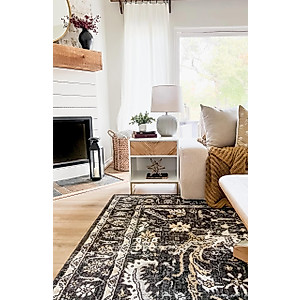 Nathan James Kensi Nightstand Side Accent or End Table with Storage, White/Gold