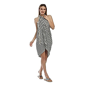 Gold CASE Turkish Beach Towel MYRA Series - Set of 5 - XXL Oversized 71x40 inches -100% Cotton Bath Towels - Super Soft - Quick Dry Lightweight Sand Free Turkish Towel (Black)