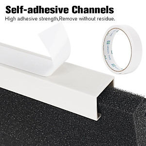 HOXHA Air Conditioner Foam Insulation Window Kit 2 Pack, AC Side Panels Kits, Air Conditioner Accessories Seal, 17 inch×9 inch ×7/8 inch (Black)