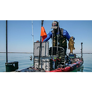 Flambeau Outdoors 455TKP Tuff Krate, Kayak Tackle Storage Solution, Fishing Organizer Crate, Premium, Gray