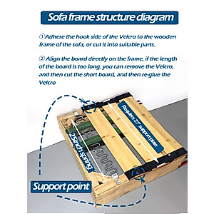 Kaupuar 27 * 25 inch Adjustable Couch Cushion Support Thicker Boards Insert Under Sofa Repair- Fix Sagging Furniture Seat (Set of 7)