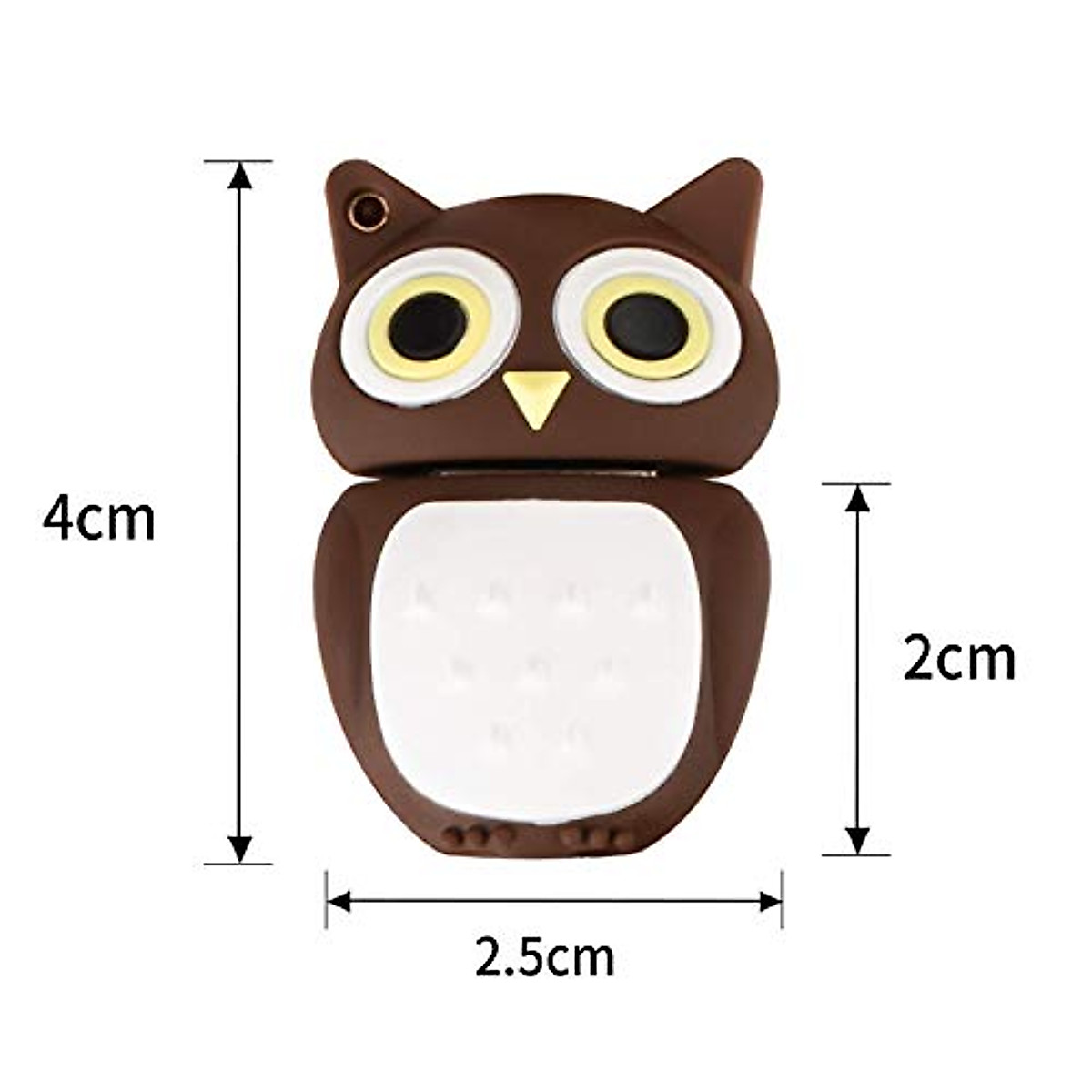 Real 32GB USB Flash Drive, Cartoon Brown Owl Hand Strap Bangle Bracelet USB Thumb Pen Drive U Disk, Hand Rope Wristband Backup Memory Stick Data Storage Jump Drive for Students Gift