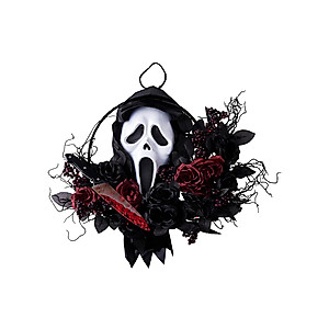 Spirit Halloween Ghost Face ® Slasher Wreath | Officially Licensed | Home Décor | Horror Décor