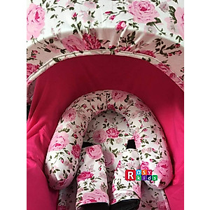 9pc Ultimate Set of Infant Car Seat Cover Canopy Headrest Blanket Hat Nursing Scarf, 25JE02