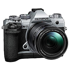 Olympus OM-D E-M5 Mark III 21.8MP Mirroless Digital Camera with M.Zuiko Digital ED 12-45mm F4.0 PRO Lens, Silver ECG-5 External Metal Grip