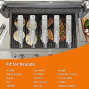 Kingsource 16.1" Stainless Steel Grill Burners Replacement, Heavy Duty Cast Grill Burner 1 PC for Bull,Bull Cal Flame Blaze Aussie Bakers Chefs Turbo Thermos Char Broil Jenn Air Nexgrill