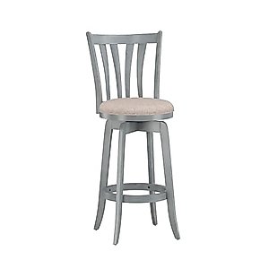 Hillsdale Furniture Savana Wood Bar Height Stool, 30" high, Blue Wire Brush