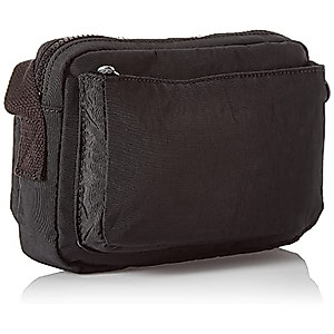 Kipling womens Women's Abanu Crossbody Handbag, Black Noir, 9.5 L x 6.75 H 3.5 D US