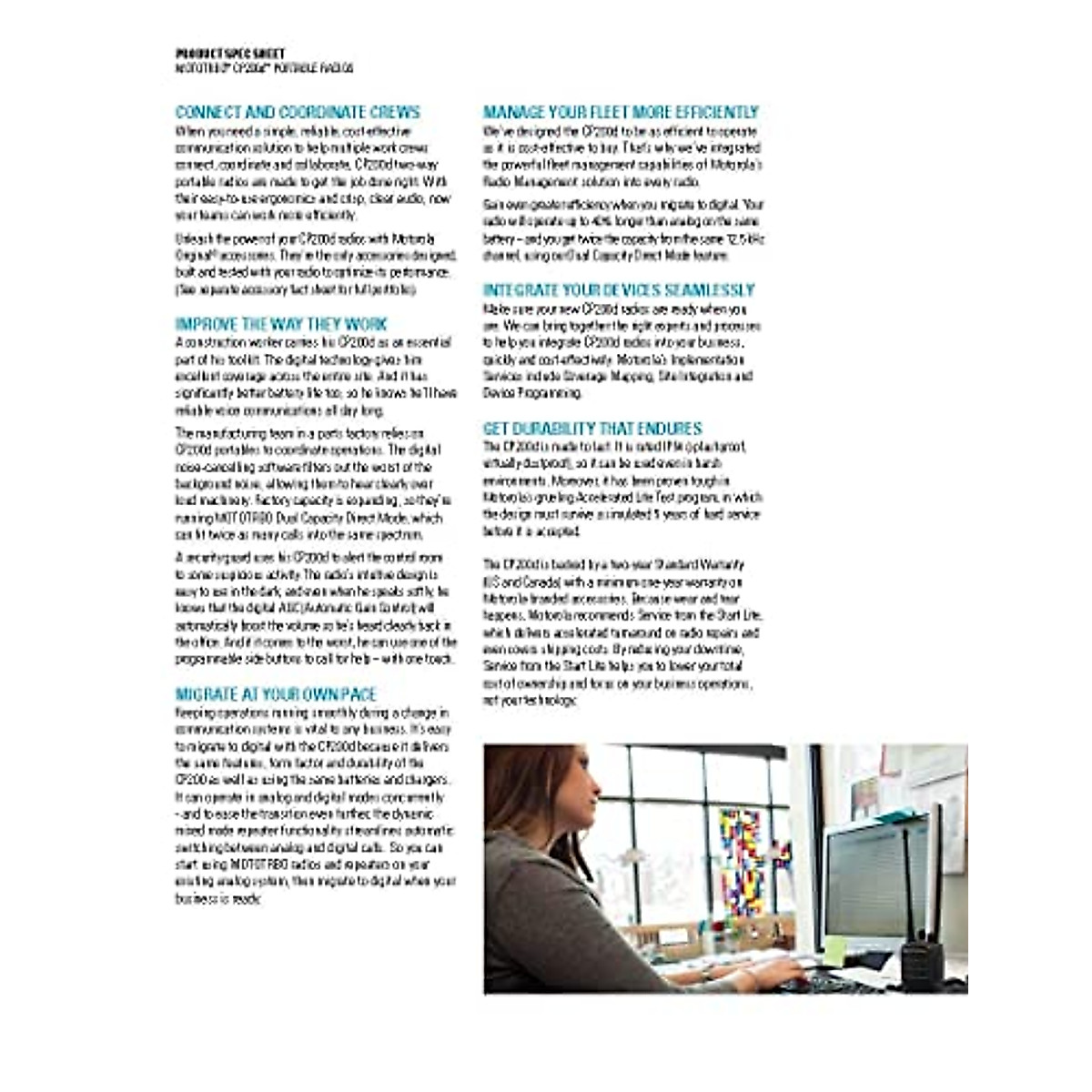 2 Pack of Motorola CP200d UHF Two Way Radios