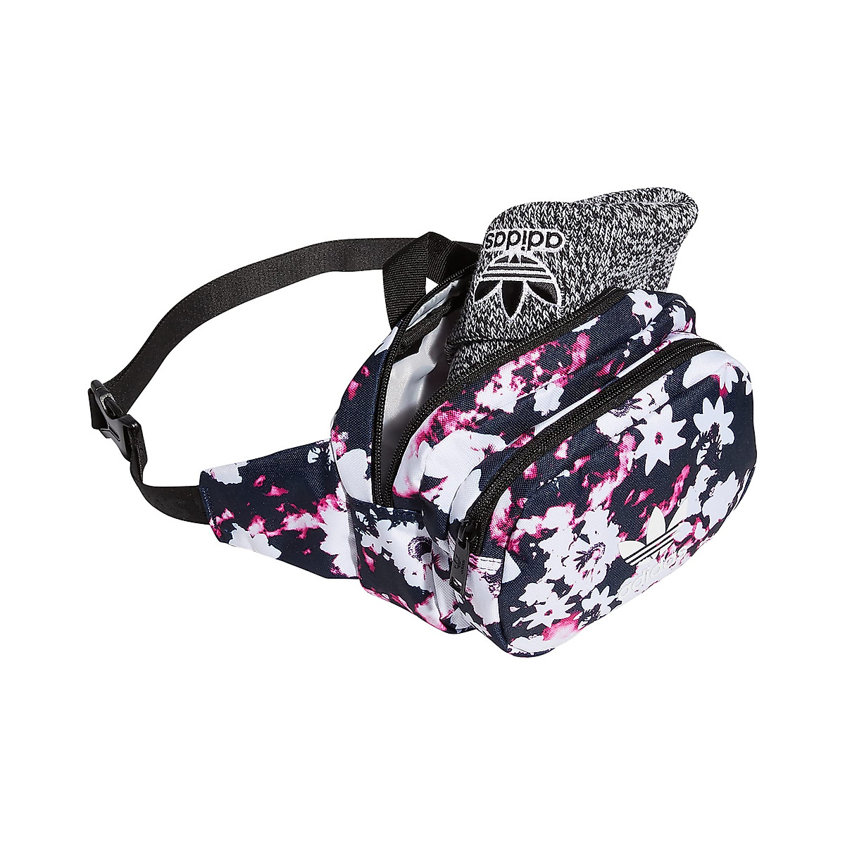 adidas Originals Originals Sport Waist Pack, Floral Legend Ink Blue/White, One Size