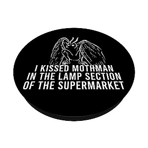 Mothman Cryptid I Kissed Mothman In The Lamp Section PopSockets Standard PopGrip