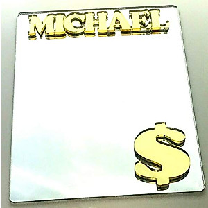 Money Dollar Sign Locker Mirror Personalized Back to School Magnetic Custom Locker Decor Cheerful Personalized Inside of Locker Organizer Accessory, Refrigerator Magnet, Quality and Fun in One!