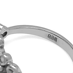 Silvershake 6mm Created Round Shape Red Coral 925 Sterling Silver Flower Solitaire Ring Size 8