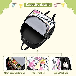 Sletend Toddler Backpack Cute Flamingo Waterproof Mini Backpack Boys/Girls Cute Small Backpack Kindergarten Pre School Bags (S)
