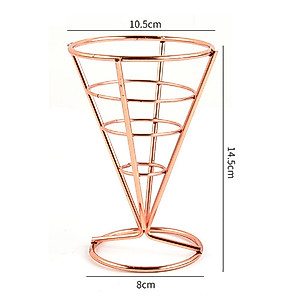 Homoyoyo Ice Cream Cone Stand Sugar Cone Holder Stand Snow Cone Holder Dipping Cup Holder Appetizer Wire Cone Ice Cream Cone Holder Metal Brackets Fish and Chips Cone French Tap Iron