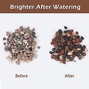 Simetufy 2.2lb Lava Rock Pebbles, 1/5 Inch Decorative Pea Gravel for Plants, Terrarium Rocks for Pots Indoor, Cactus, Top-Dressing Volcanic Rocks, Drainage Rocks for Potted Plants