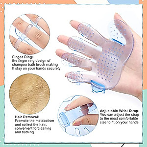 Rabbit Grooming Kit, Rabbit Brush, Small Animal Pets Grooming Kits Include Pet Grooming Shedding Slicker Brush, Bath Massage Glove Brush, Nail Clipper, Flea Comb, Pet Double-Sided Comb for Rabbits Guinea Pigs Hamster Bunny (blue)