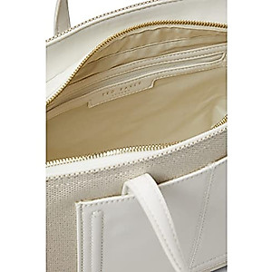 AKSANNA Medium Canvas Tote Bag, White