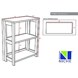 Regency Flip Flop Bookcase, 28 x 22-inches, Medium Oak