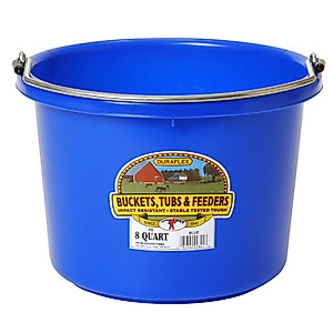 Miller Manufacturing P-8-BLUE 8-Quart Plastic Buckets, Blue
