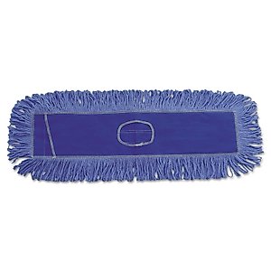 UNISAN 1124 Mop Head, Dust, Looped-End, Cotton/Synthetic Fibers, 24 x 5, Blue