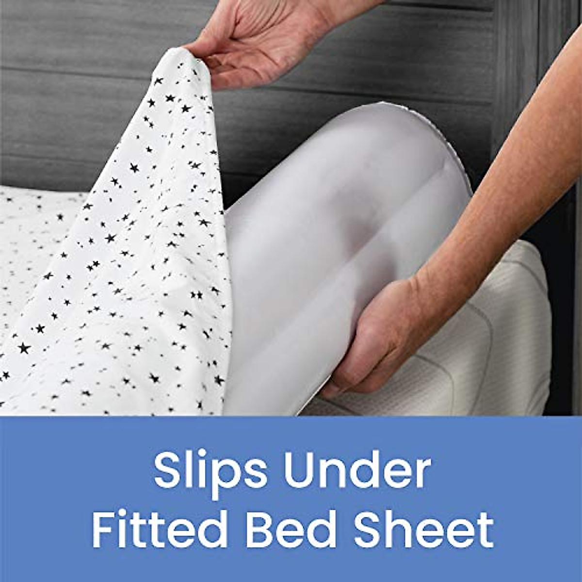 Delta Children Inflatable Bed Rails for Toddlers & Kids with Foot Pump (2 Pack) - Leak-Proof Portable Guardrails Great for Travel or at Home, White