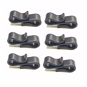 Teensery 100 Pcs Plastic S Shaped Hook Multi-Purpose Mini Hooks for Home Kitchen Bathroom Garden Shop Outdoor, Black