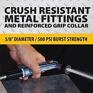 Bionic Steel 100 FT Garden Hose, 304 Stainless Steel Metal Water Hose 100Ft, Flexible Hose, Kink Free, Ultra Lightweight and Durable, Crush Resistant Fitting, Easy to Coil, 500 PSI - 2023 Model