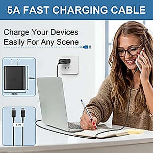 45W Samsung Super Fast Charger Type C, USB C Android Phone Charger with 6.6FT C Type Cable for Samsung Galaxy S23 Ultra/S23/S23+/S22 Ultra/S22+/S22, Note 10/Note 20/S20/S21/S10/S9/S8, Galaxy Tab S7/S8