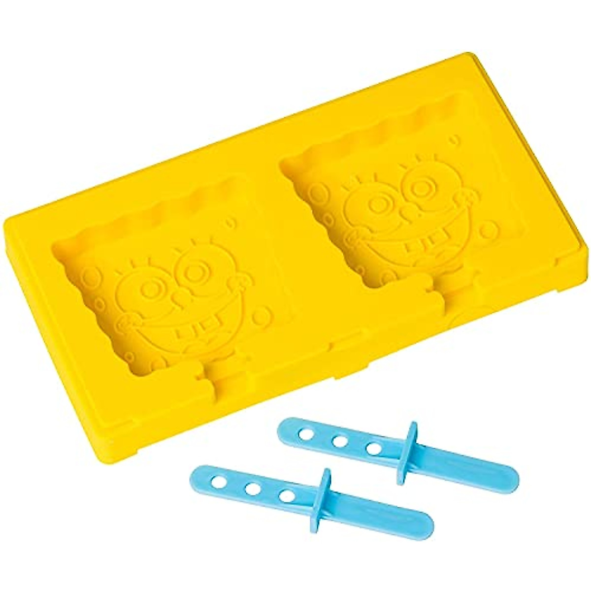 Silver Buffalo Nickelodeon's Spongebob Squarepants 2pc Popsicle Maker Set, Regular, yellow