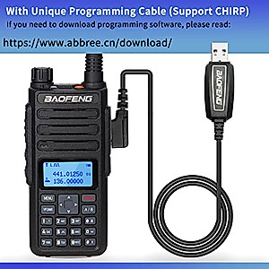 Ham Radio Baofeng BF-H6 10W High Power Two Way Radio Dual Band Handheld Walkie Talkie(UV-5R Upgraded Version) with PL2303 USB Programming Cable etc Extended Kit