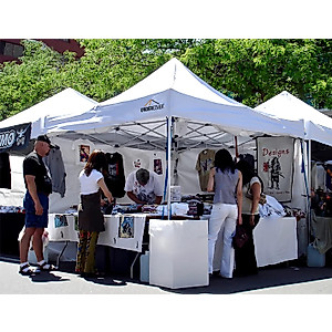 UNDERCOVER X3 10x10 Commercial Canopy Tent – Pop Up Canopy Tent with Sidewalls – Portable Outdoor Canopy Tent (White) – Wheel-Away 10x10 Commercial Canopy Tent