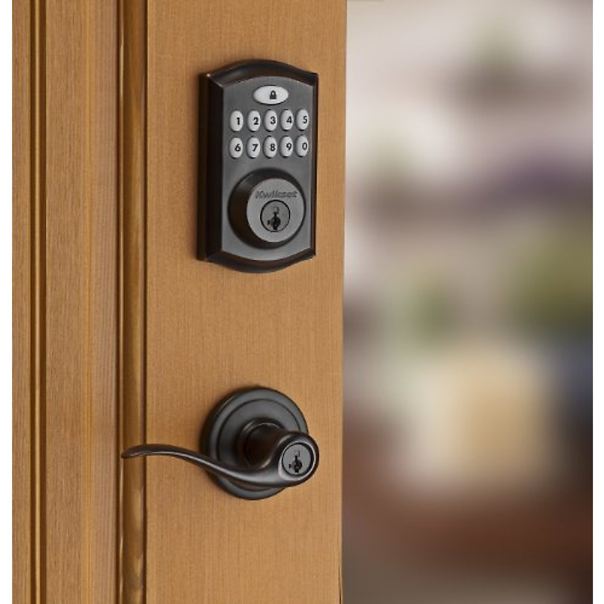 Kwikset 99130-003 SmartCode 913 Non-Connected Keyless Entry Electronic Keypad Deadbolt Door Lock Featuring SmartKey Security, Traditional Venetian Bronze
