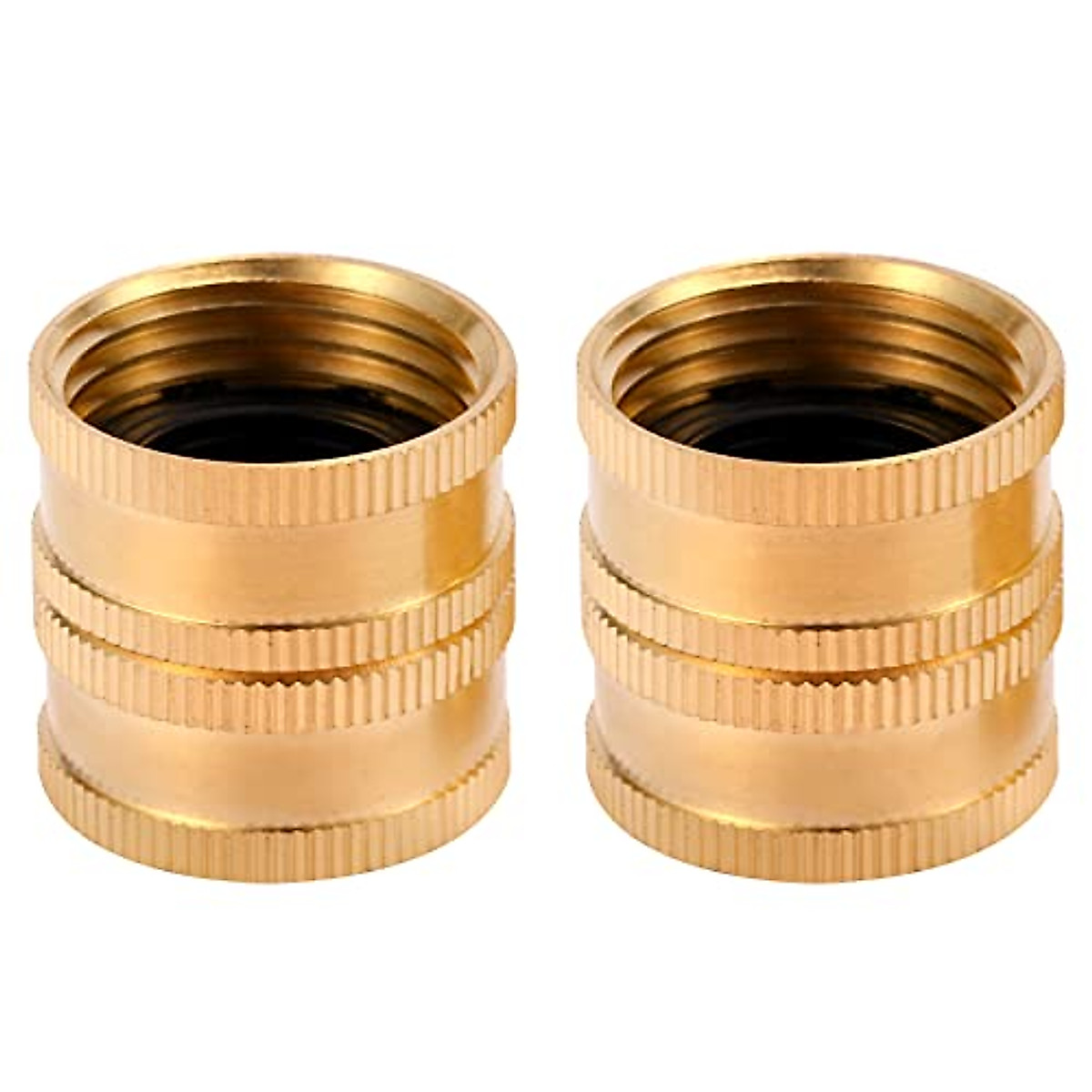 Sanpaint 2 Pack 3/4" Garden Hose Connector with Dual Swivel for Male Hose to Male Hose, Double Female