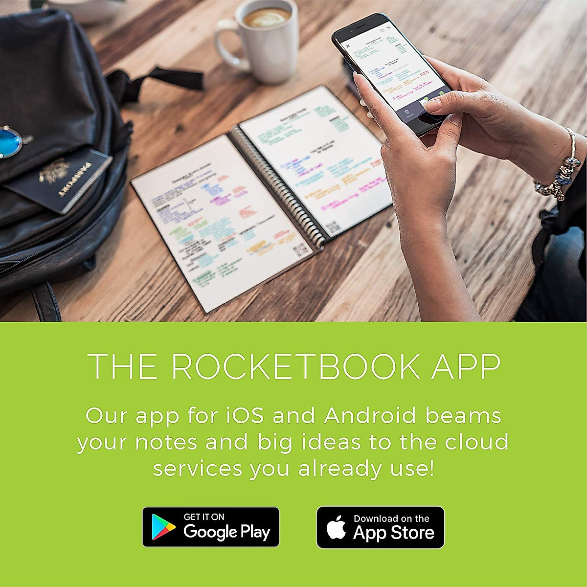 Rocketbook Beacons - Digitize Your Whiteboard - Reusable Stickers To Upload Your Whiteboard Notes To The Cloud with Carrying Case (1 Pack), BEA-A4-K