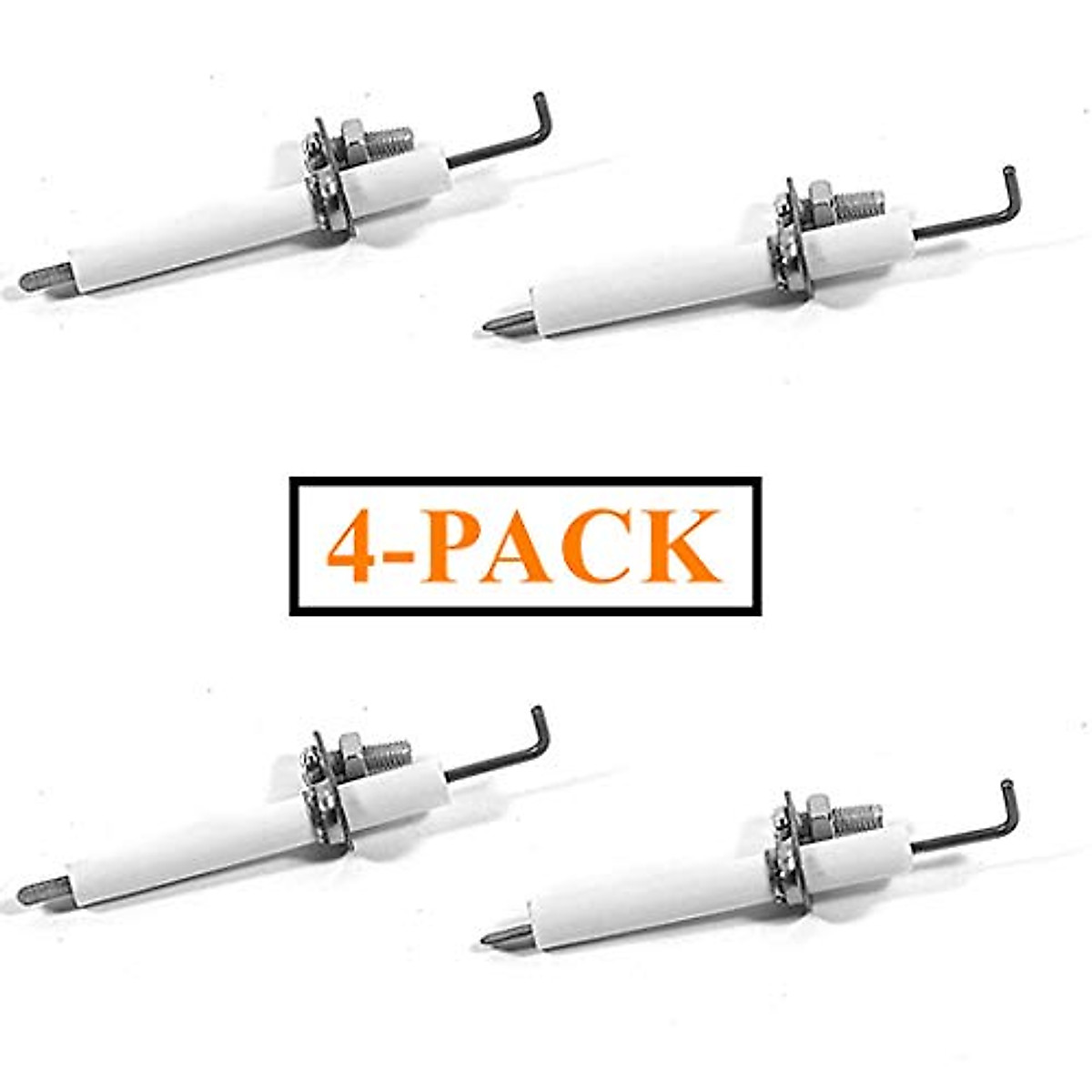 BBQ Future Exact Durable Igniter Kit Replacement for CharGriller, Cuisinart and Others Gas Grill Models with 4-Pcs Ceramic Electrode and 4-Pcs Ignitor Wire