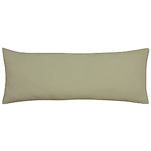Royale Linens Body Pillow Cover - Double Brushed 1800 Microfiber - 20"x54" with Hidden Zipper Closure - Wrinkle & Fade Resistant - Super Soft Body Pillowcase 2 Pack (Sage, Pack of 2)