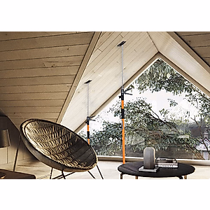 4PK Support Pole, Steel Telescopic Adjustable 3rd Hand Support System, Support Rod, Supports up to 154 lbs Construction Rods for Cabinet Jacks Cargo Bars Drywalls Extends from 49 Inch to 114 Inch