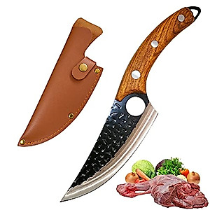 Viking Knife Caveman Ultimo Knife,Cleaver Super Sharp with Sheath Steel Butcher for Meat,Handmade Japanese Chef Knife, Forged Meat Cleaver knife,Camping, BBQ Chef knife