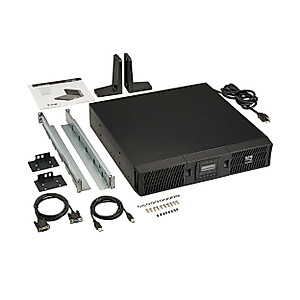 Tripp Lite Eaton Series SmartOnline 1500VA UPS, Pure Sine Wave Double-Conversion, 1350W, 2U Rack/Tower, Extended Run, Network Card Option, LCD, 2 Year Warranty & $250,000 Insurance (SU1500RTXLCD2U)