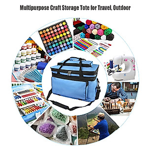 Art Supplies Organizer Bag Art Craft Tool Storage Tote Bag Art Supplies Carrying Bag Case Artist Travel Carrier Bag Waterproof Paint Box Case Foldable For Drawing Sketch Painting Large Capacity