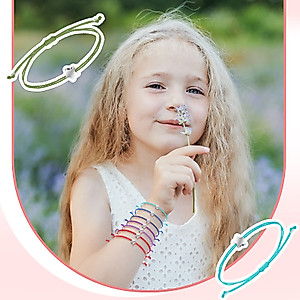 Cunno 50 Pcs Star Shaped Friendship Bracelet Adjustable Star Bracelet Wish Bracelets for BFF Women Men Girls Kids Christmas Gifts (Multicolor)