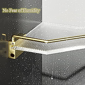 KINDOJIA Corner Shower Caddy Shelf Basket Rack ,Acrylic Corner Shower Shelf Wall Mounted, Bathroom Floating Corner Shelf Soap and Shampoo Holder Shower Organizer for Inside Shower & Kitchen Storage