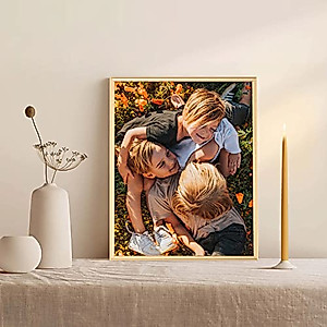 Anozie 16x20 Frames Gold, Simple Designed Poster Frame Set with HD Plexiglass for Wall Mounting, 1 Pack