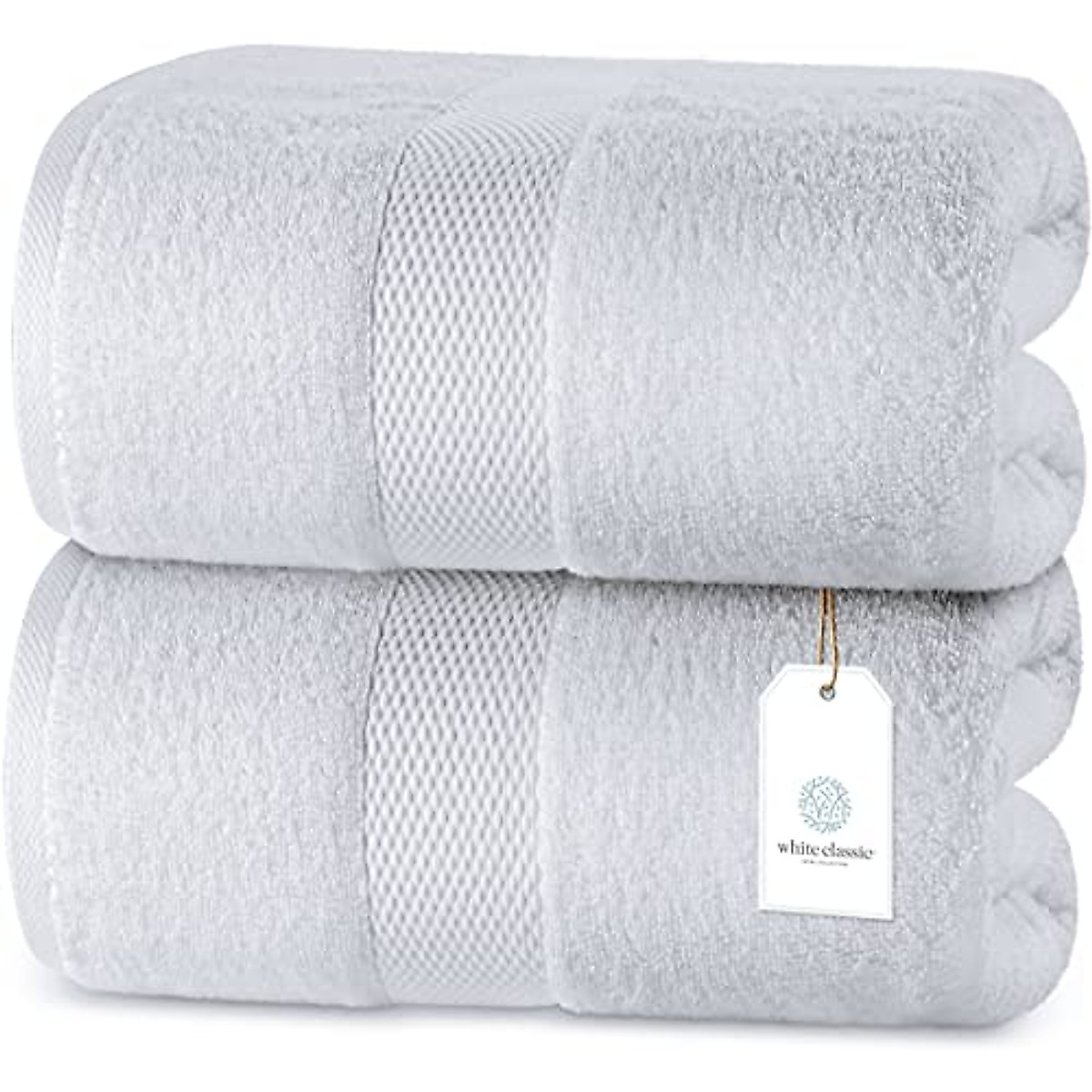 Luxury White Bath Large Towels | Set of 4 and Luxury Bath Sheet Towels Extra Large | 2 Pack Bundle