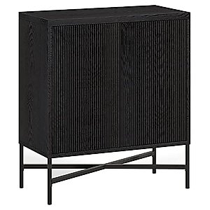 Henn&Hart Brighton Accent Cabinet, 28" Wide, Black