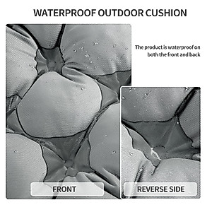 HOMBYS Waterproof Outdoor Chair Cushions, Patio Chair Cushions for Outdoor Furniture Shredded Memory Foam Filling, Floor Pillow for Adults, 22" x 22"Square Chair Pads, Soft and Durable